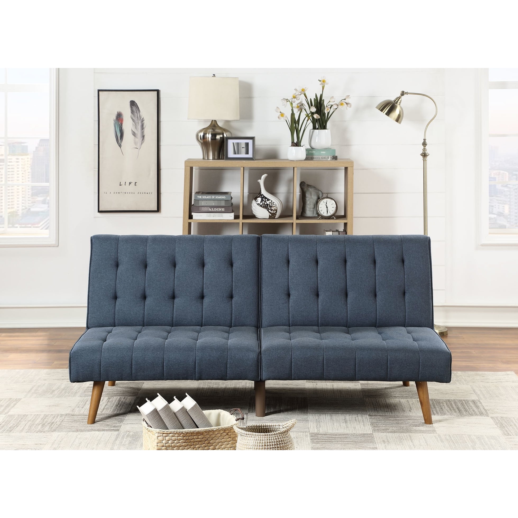 Adjustable In Navy Color, Soft Fabric Padding, Robust Wooden Base ...