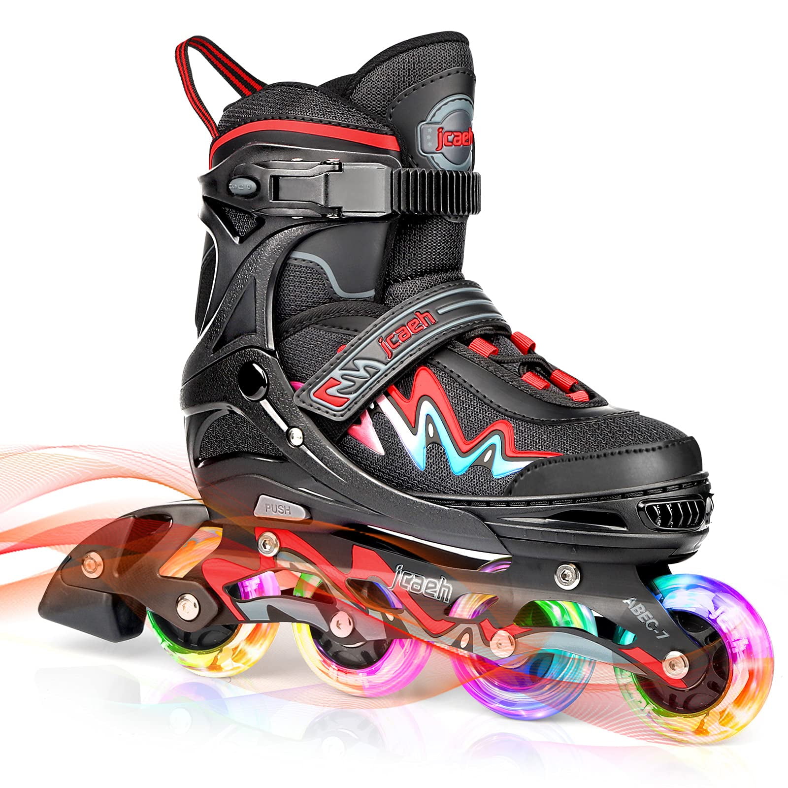 Adjustable Inline Skates for Kids and Adults, jcaeh 4 Sizes Outdoor ...