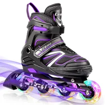 Linear Durango Black and Red Inline Skates Blades, Pain-Free True-Fit ...