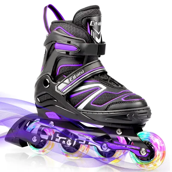 Cifaisi Adjustable Unisex Kids Inline Skates with Illuminating Wheels ...