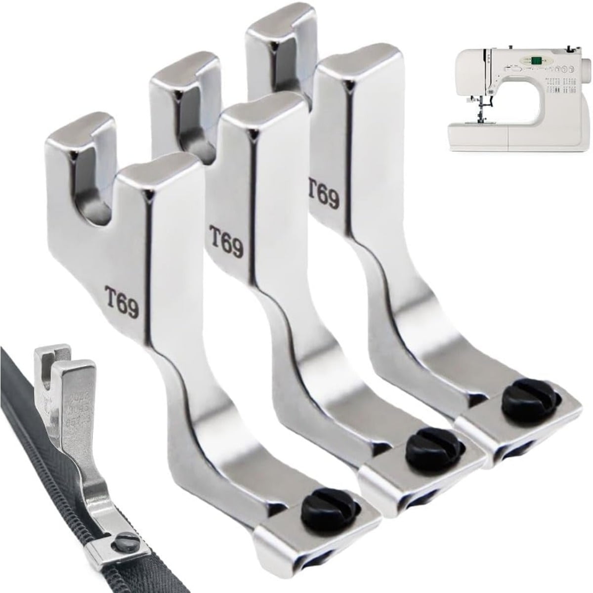 Adjustable Invisible Zipper Guide Presser Foot for Sewing Machine, 2024 ...