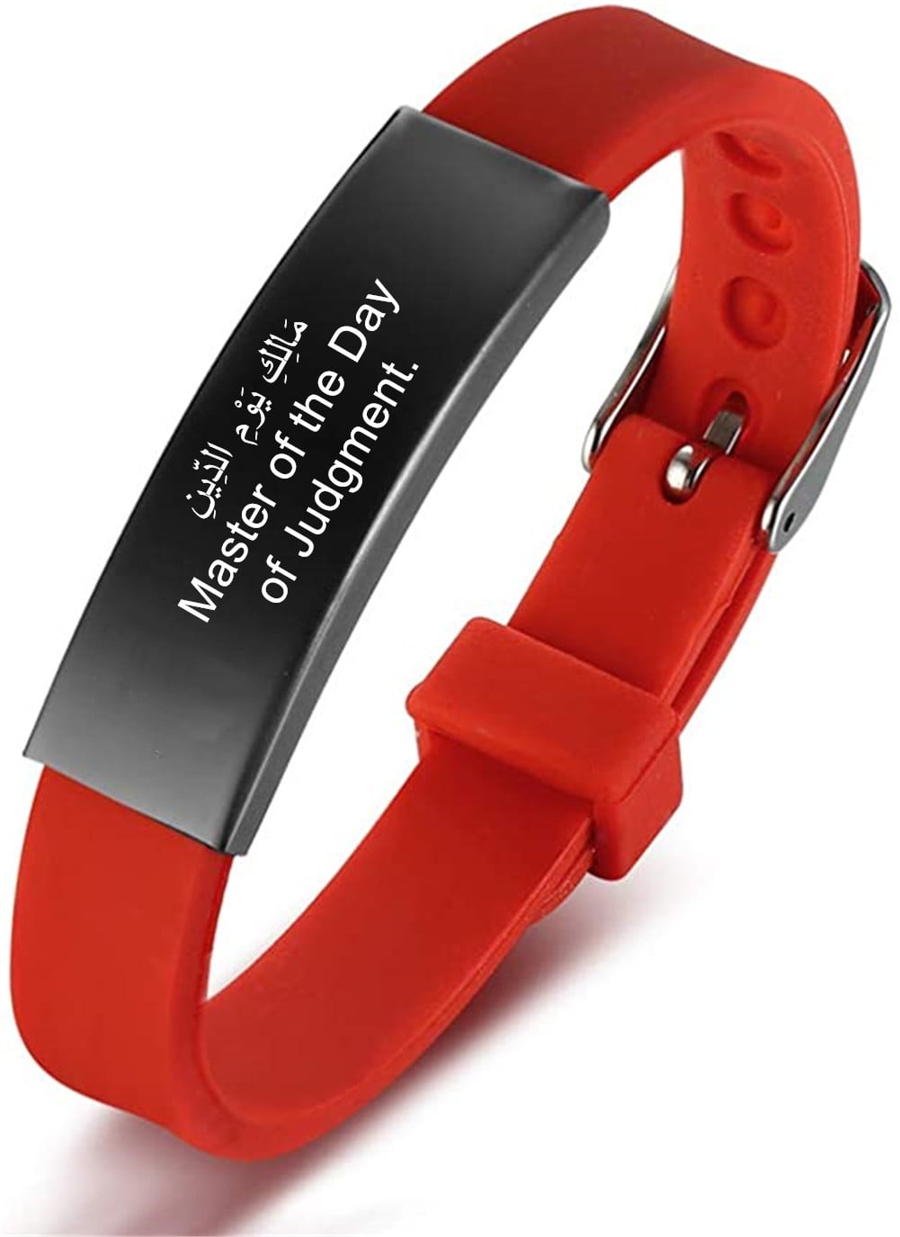 Adjustable Islamic Allah Prayer Silicone Bracelet Arabic Islam God ...