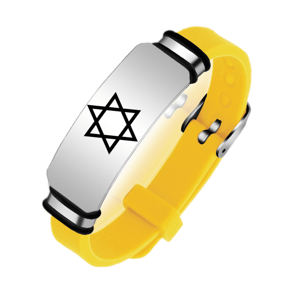 Adjustable Jerusalem Star of David Silicone Bracelet Women Men Teens ...