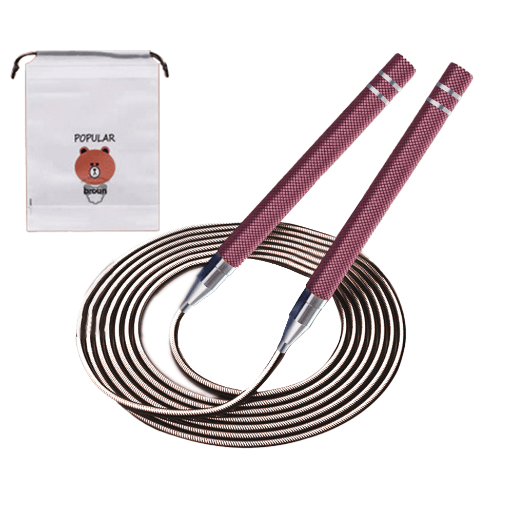 Adjustable Jumping Rope with Self-Locking -with 2 Speed Rope Cables for ...