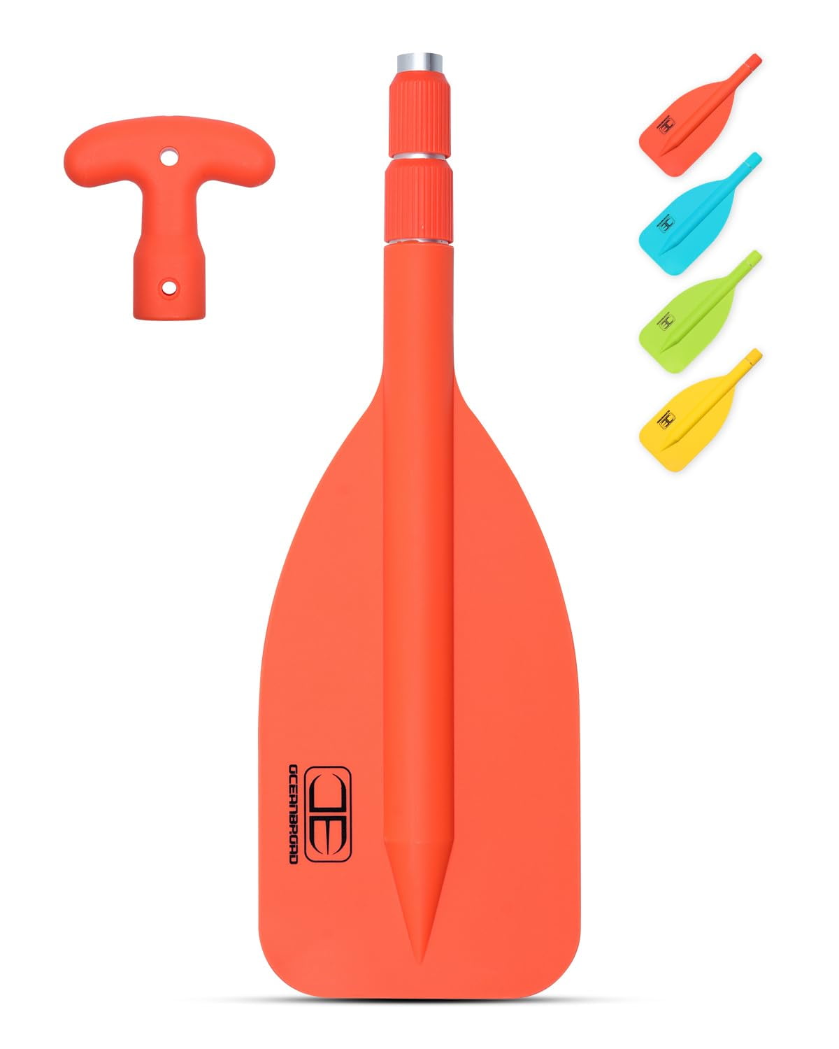 Adjustable Kayak Canoe Paddle 21-42in or 54in, Aluminum Shaft Emergency ...