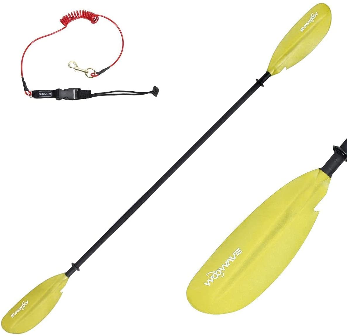 Adjustable Kayak Paddle with Aluminum Shaft and Fiberglass Blades ...