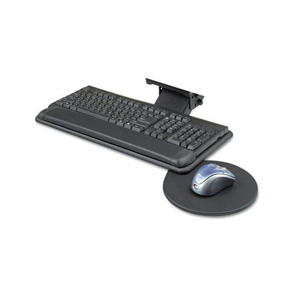 Adjustable Keyboard Platform with Swivel Mouse Tray 18.5w x 9.5d, Black ...