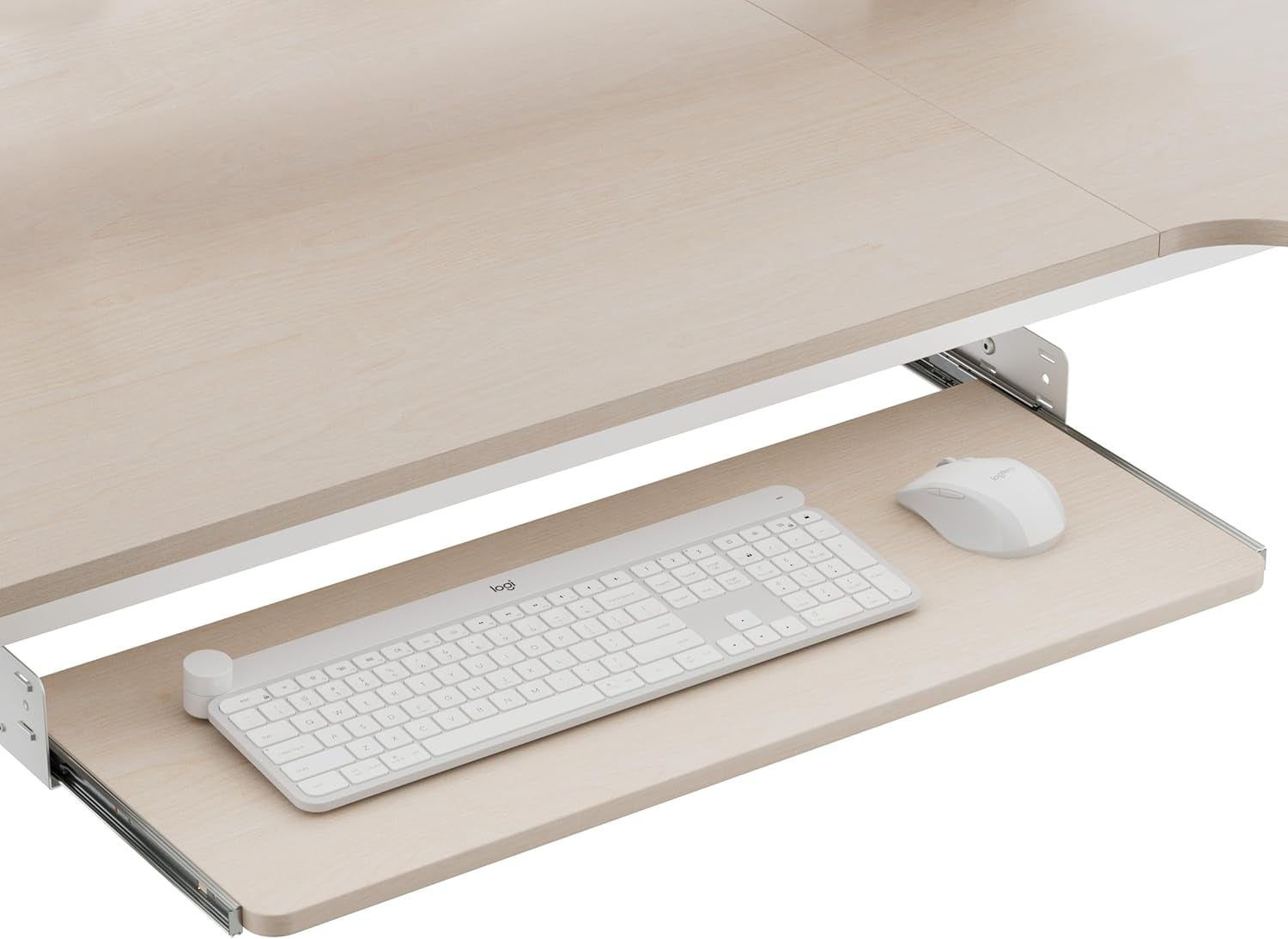 Adjustable Keyboard Tray Under Desk, 28x11 Inch Large Slide Out ...