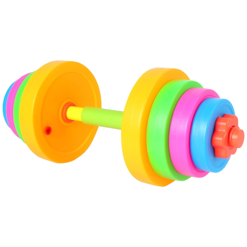 Adjustable Kids Barbell Weight Set for Pretend Play Exercise and ...