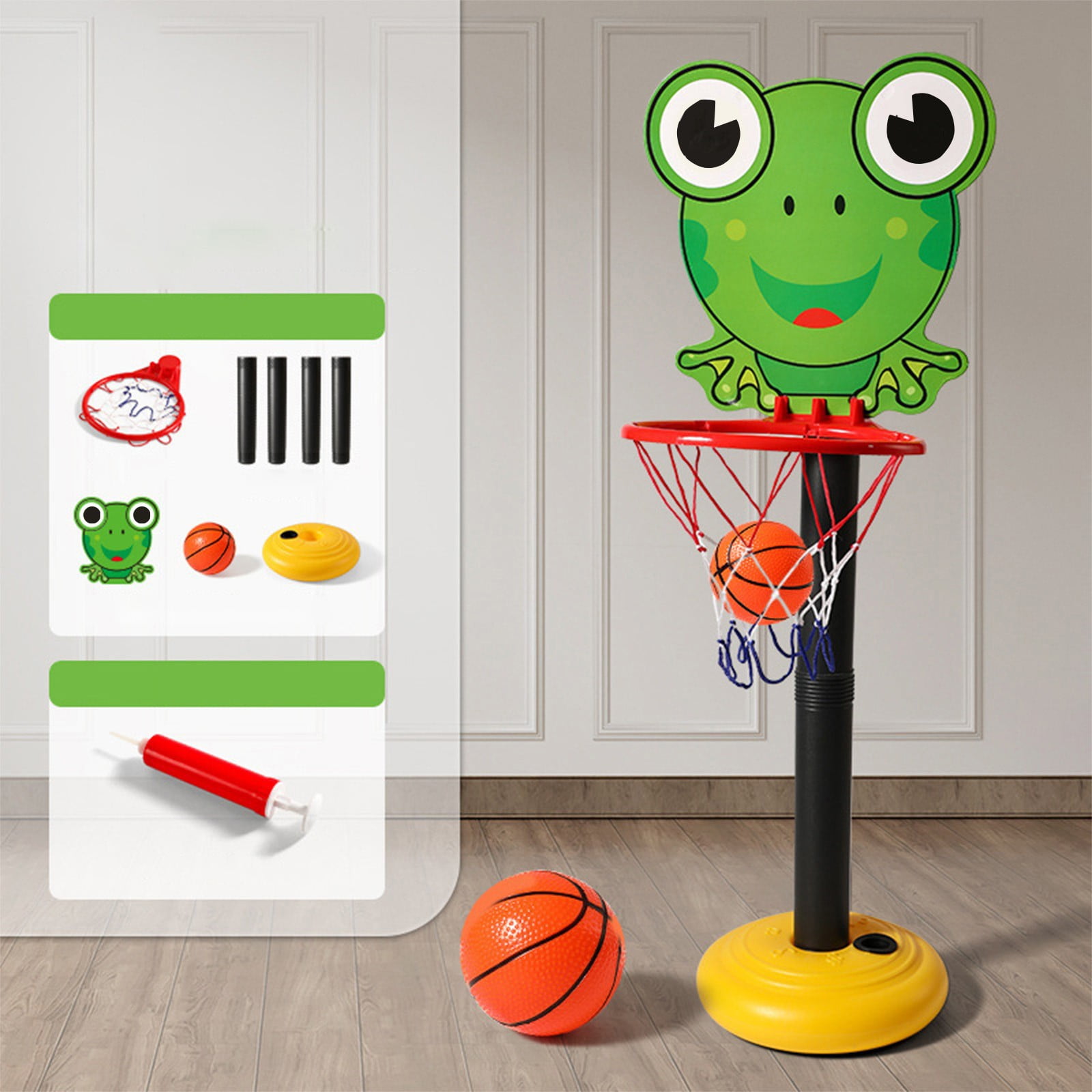 Adjustable Kids Basketball Hoop, Outdoor Hanging Basketball Goal System ...