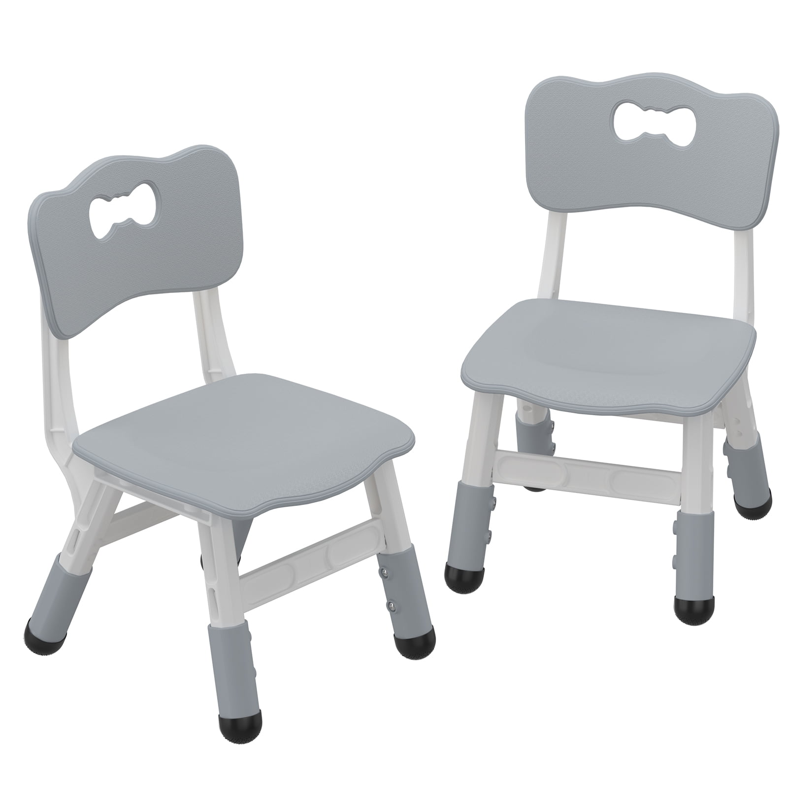 2 Pack Adjustable Kid Kitchen Chairs Indoor 3 Level Adjustable Suitable ...