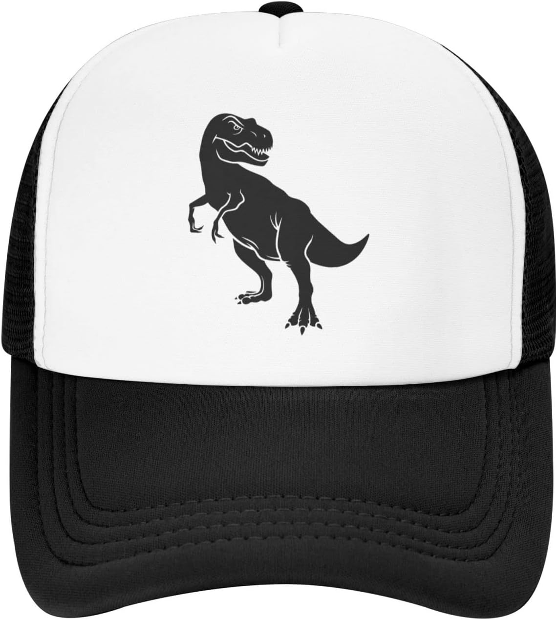 Adjustable Kids Dinosaur Trucker Hat - T-Rex Mesh Snapback Baseball Cap ...