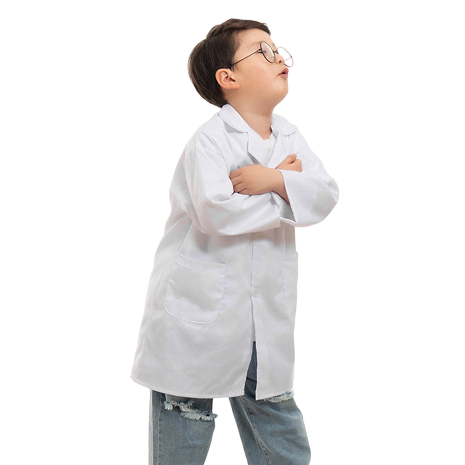 Adjustable Kids Science Lab Coat With Multiple Pockets Role Play ...