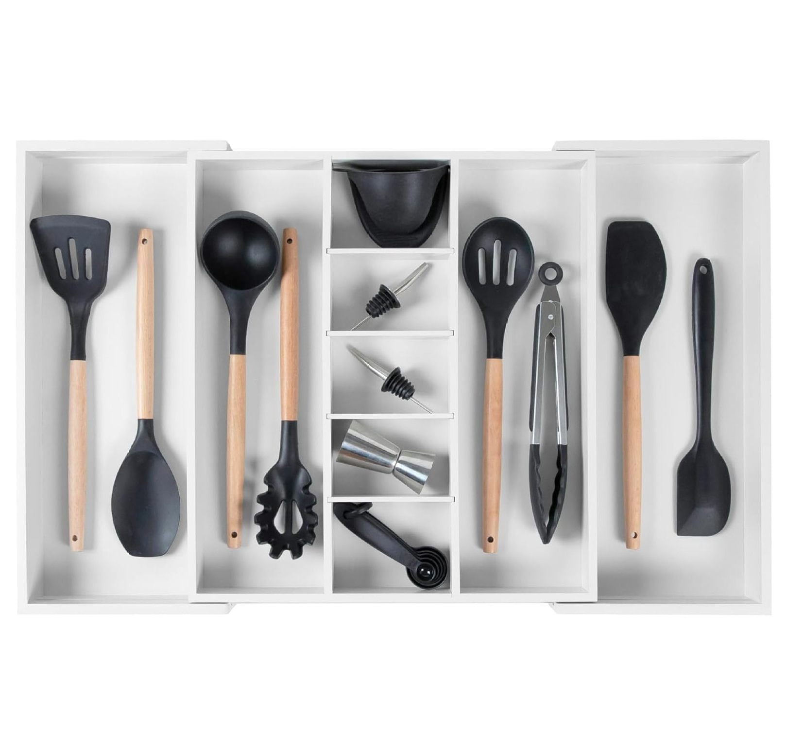 Adjustable Kitchen Drawer Organizer for Utensils and Junk, Expandable ...