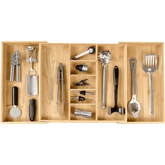 Adjustable Kitchen Drawer Organizer for Utensils and Junk, -Safe ...