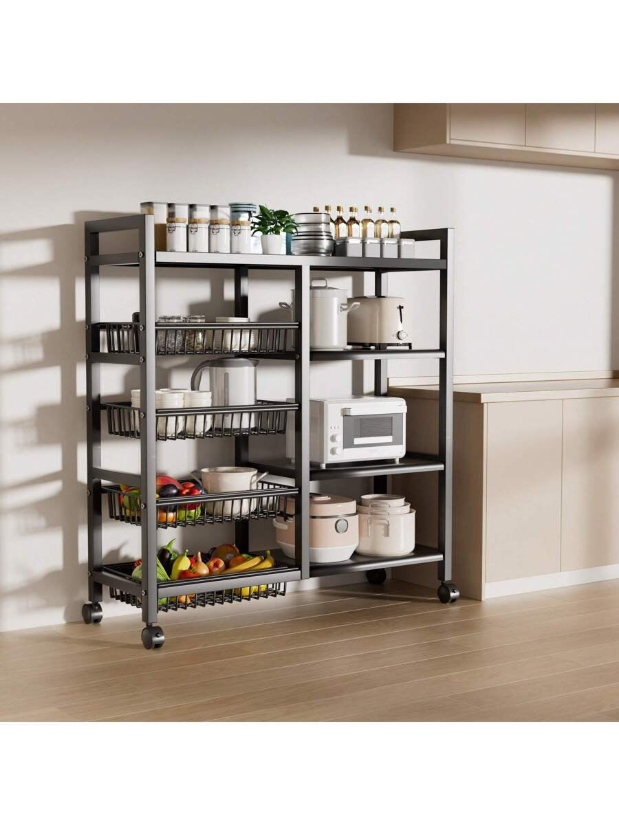 Adjustable Kitchen Storage Shelf, Heavy Duty Metal Organizer Rack For ...