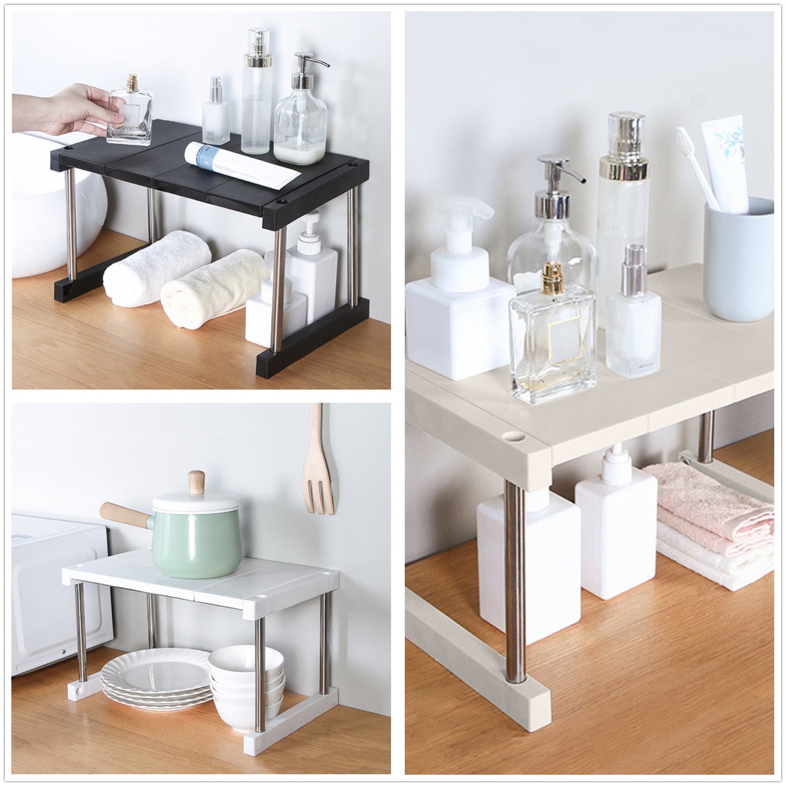 Adjustable Kitchen Storage Shelf | Multi-Use Tabletop Organizer Rack ...