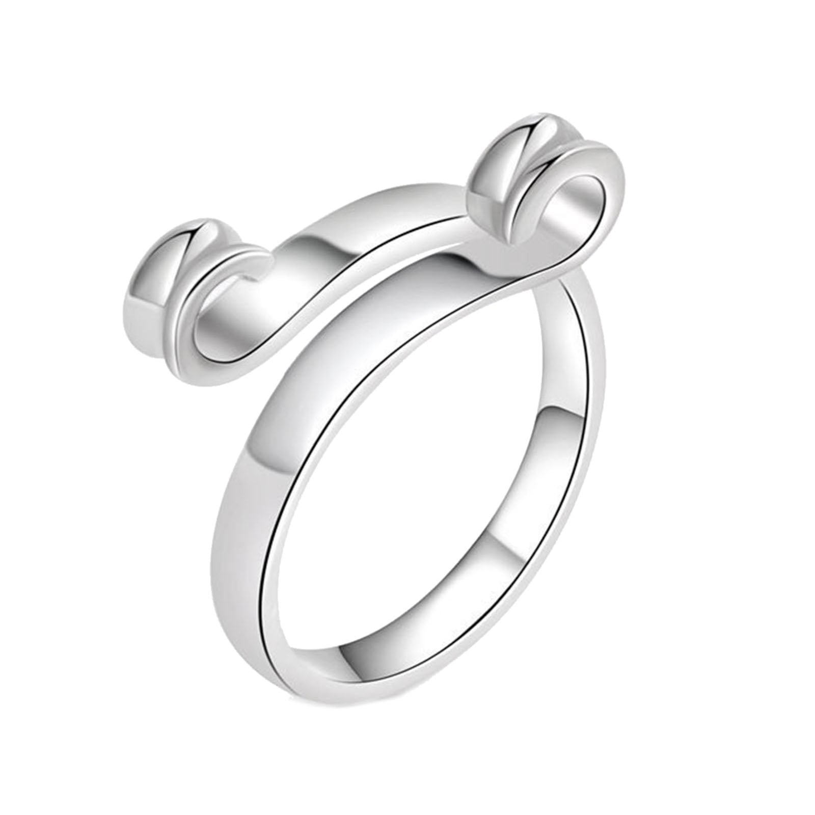 Adjustable Knitting Crochet Loop Rings Metal Yarn Guide Finger Holder ...