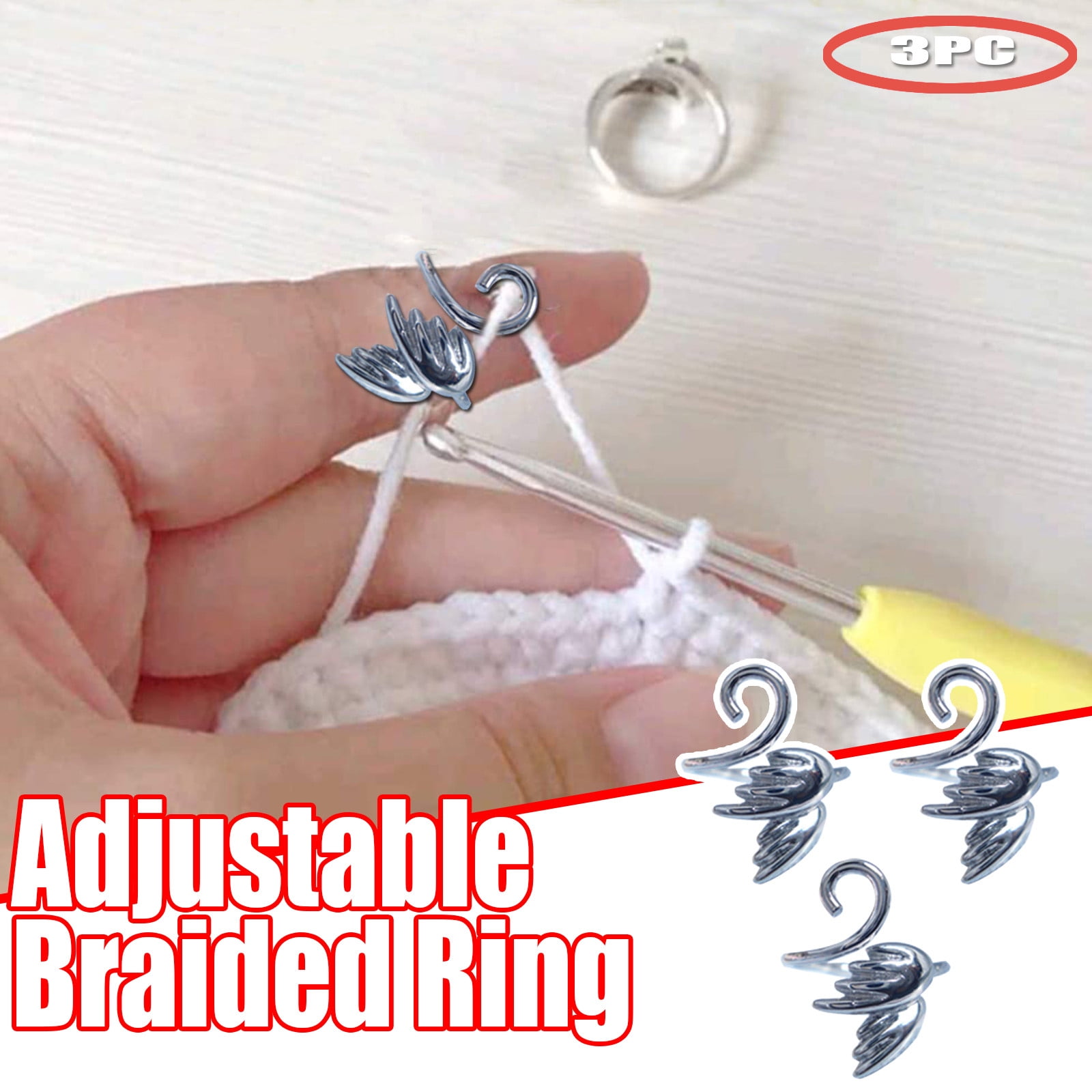 Adjustable Knitting Loop Crochet Loop Knitting Accessories Knitting Ring Knitting Yarn Cotton ...