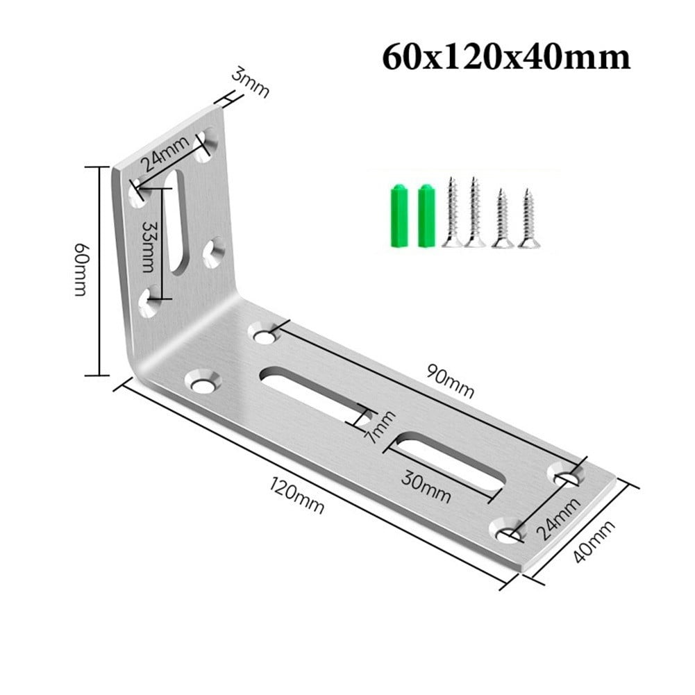 Adjustable L Corner Braces 90 Degree Slotted Angle Bracket for ...