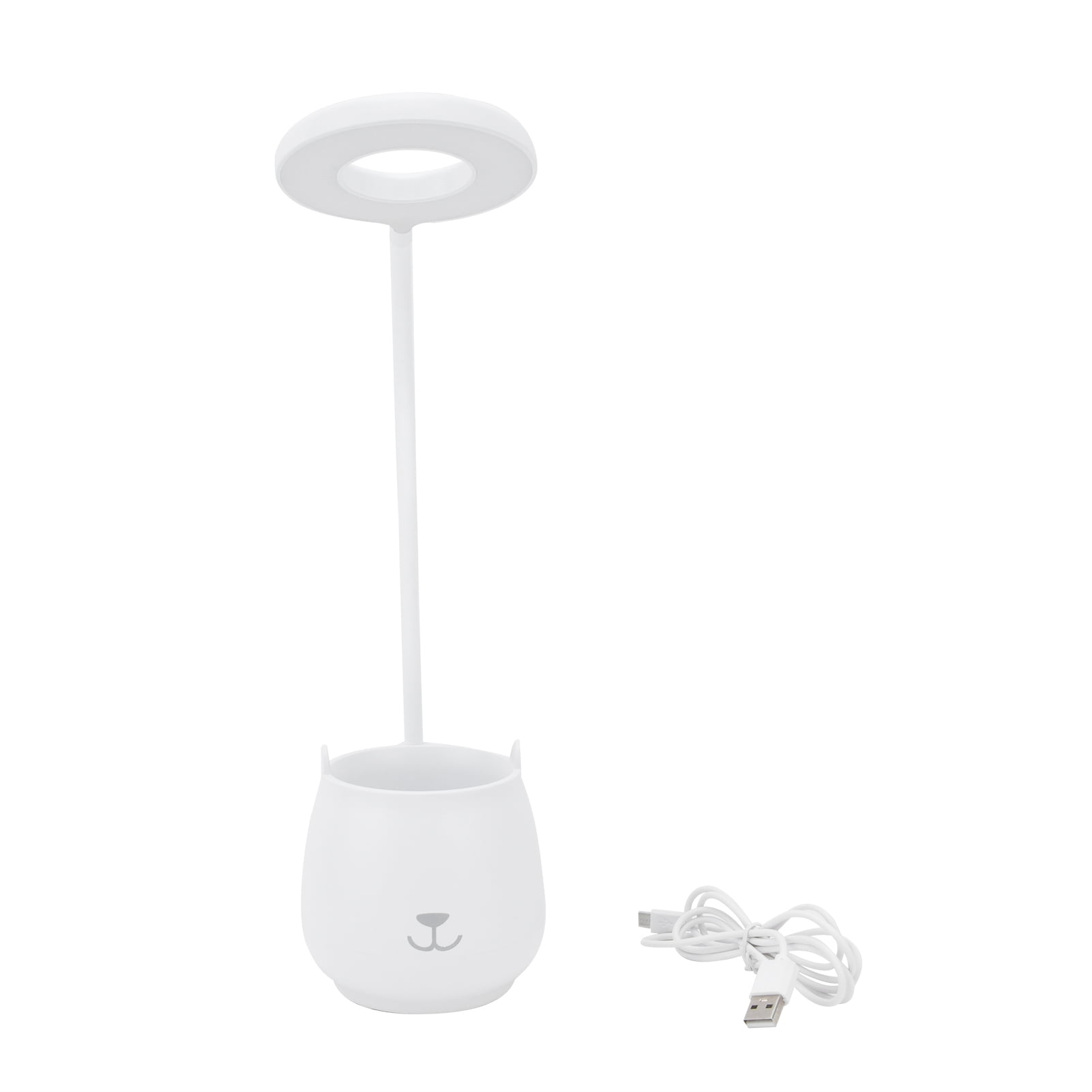 Adjustable LED Desk Lamp With Pen Holder, 3 Light Modes USB Power ...