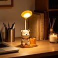 Adjustable LED Desk Lamp with Pen Holder Cute Bear Design Eye-Caring ...