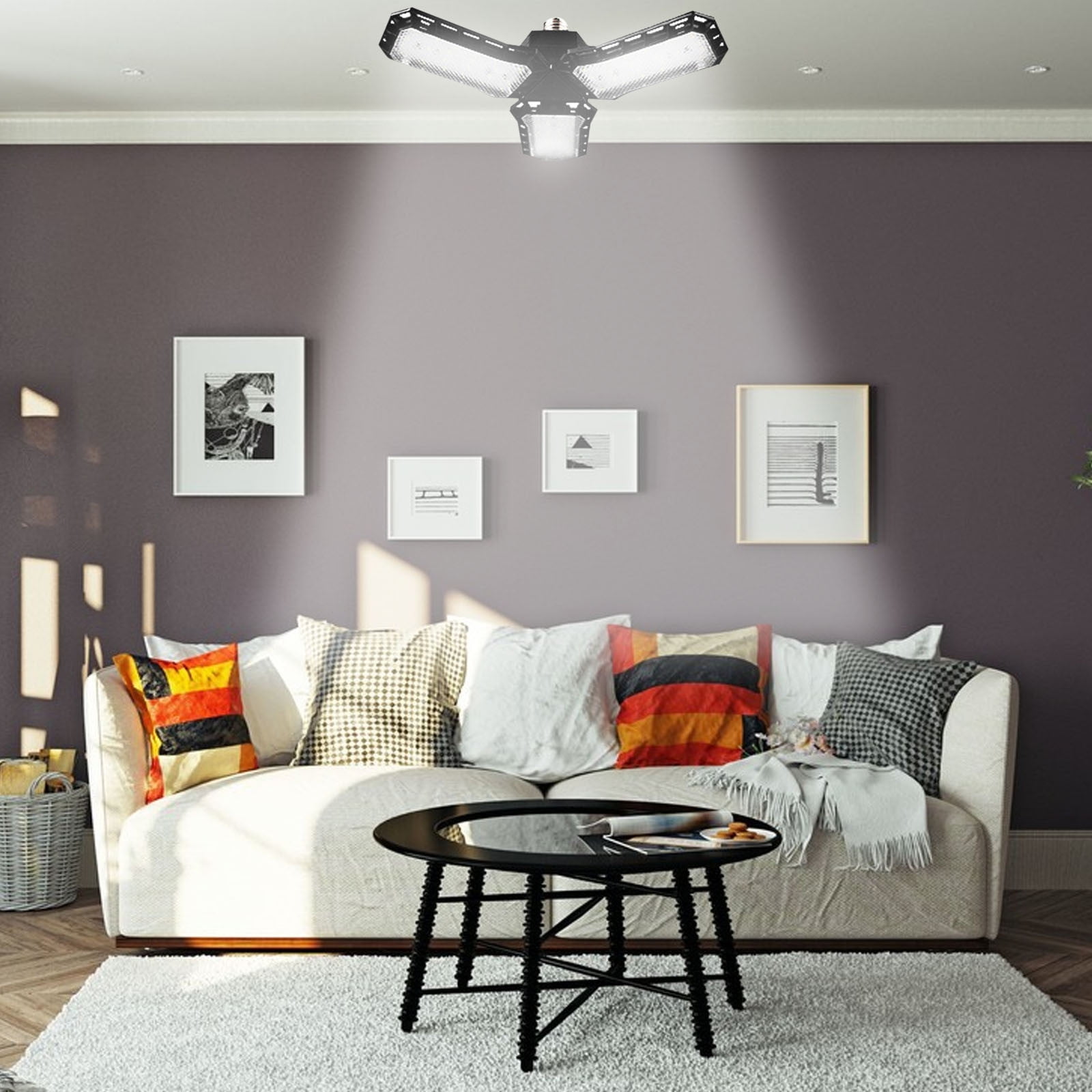 Adjustable LED Garage Lights, Flexible Ceiling Panels, E27 Screw Socket ...