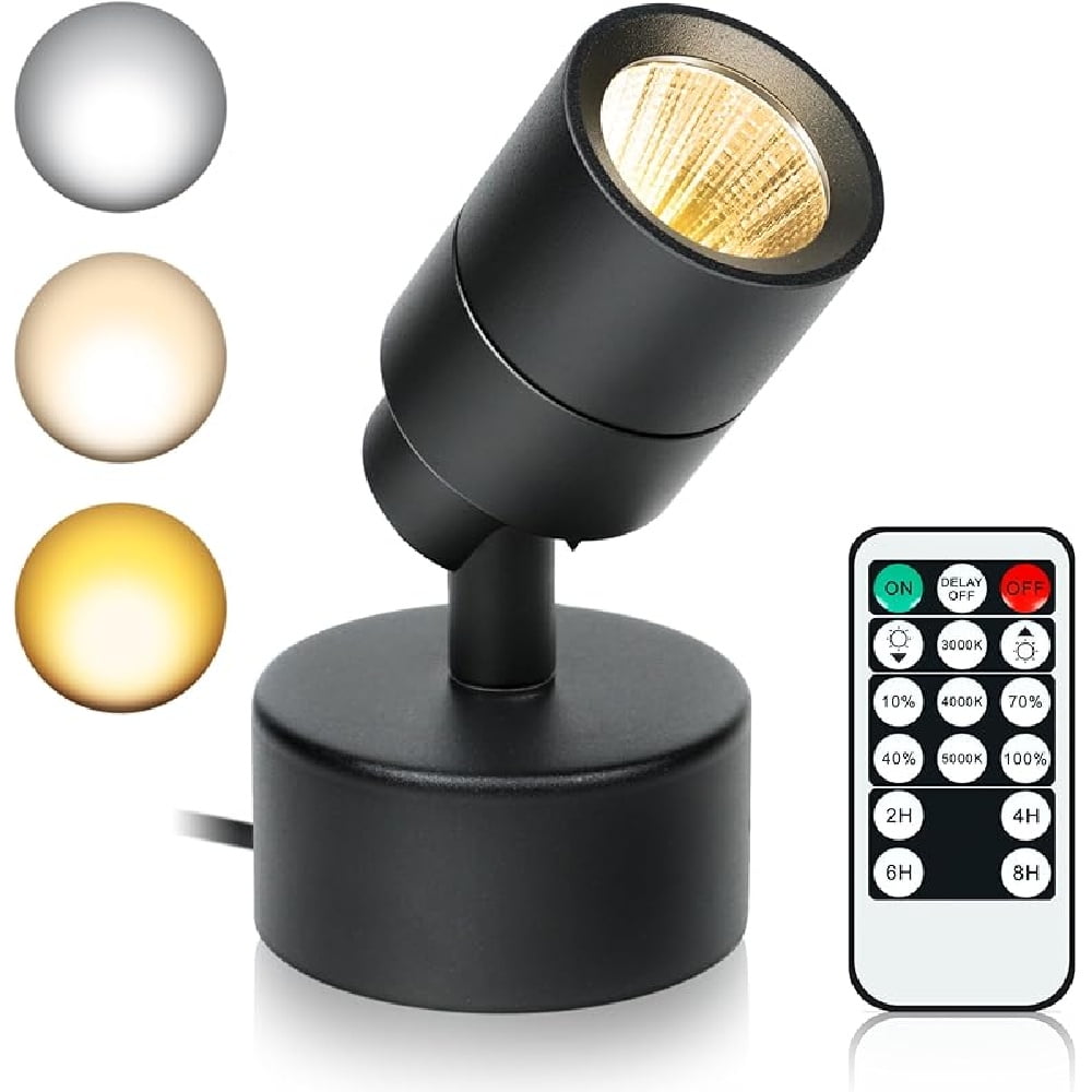 Adjustable LED Spotlights Indoor with Remote Control - 3W Uplighting ...