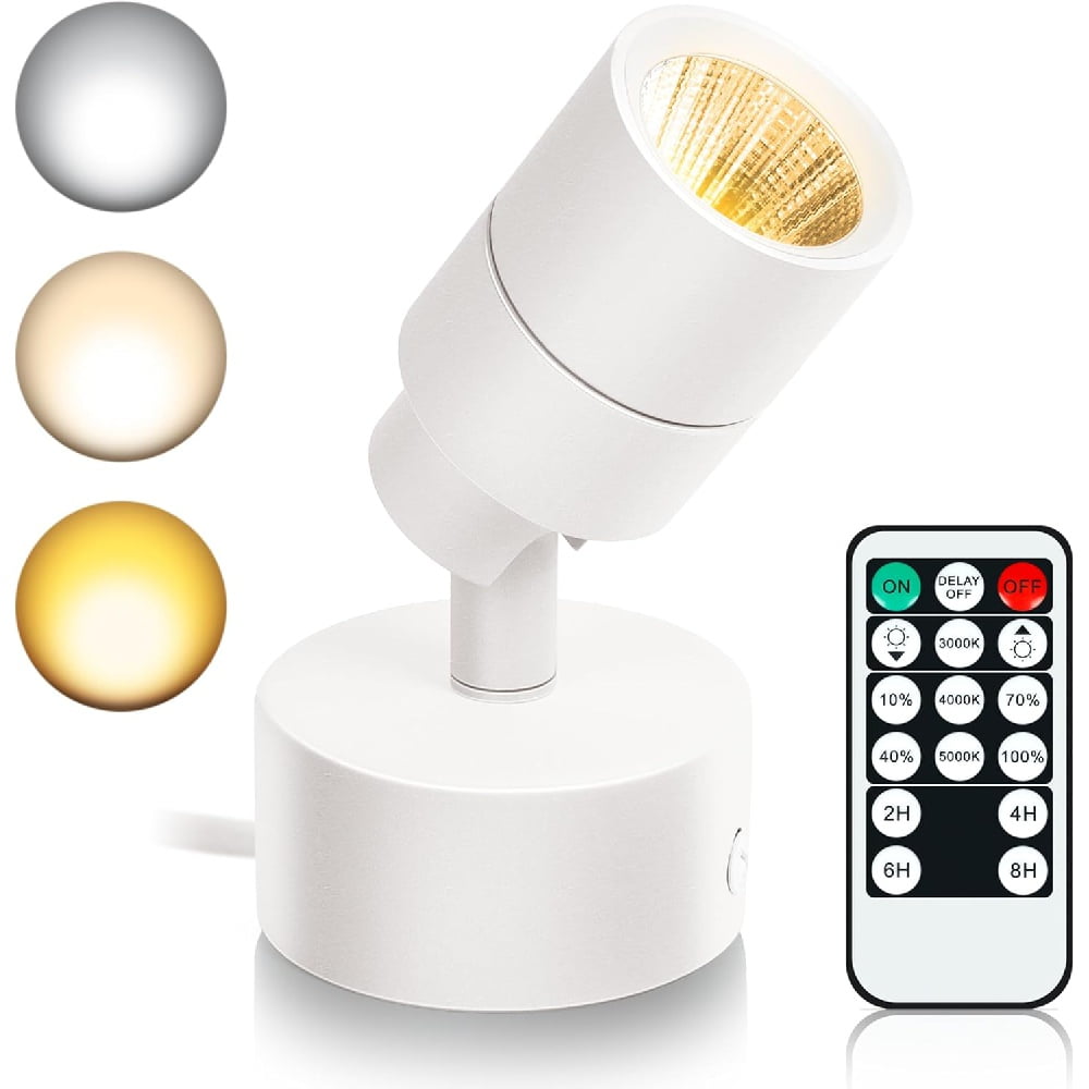 Adjustable LED Spotlights Indoor with Remote Control - 3W Uplighting ...