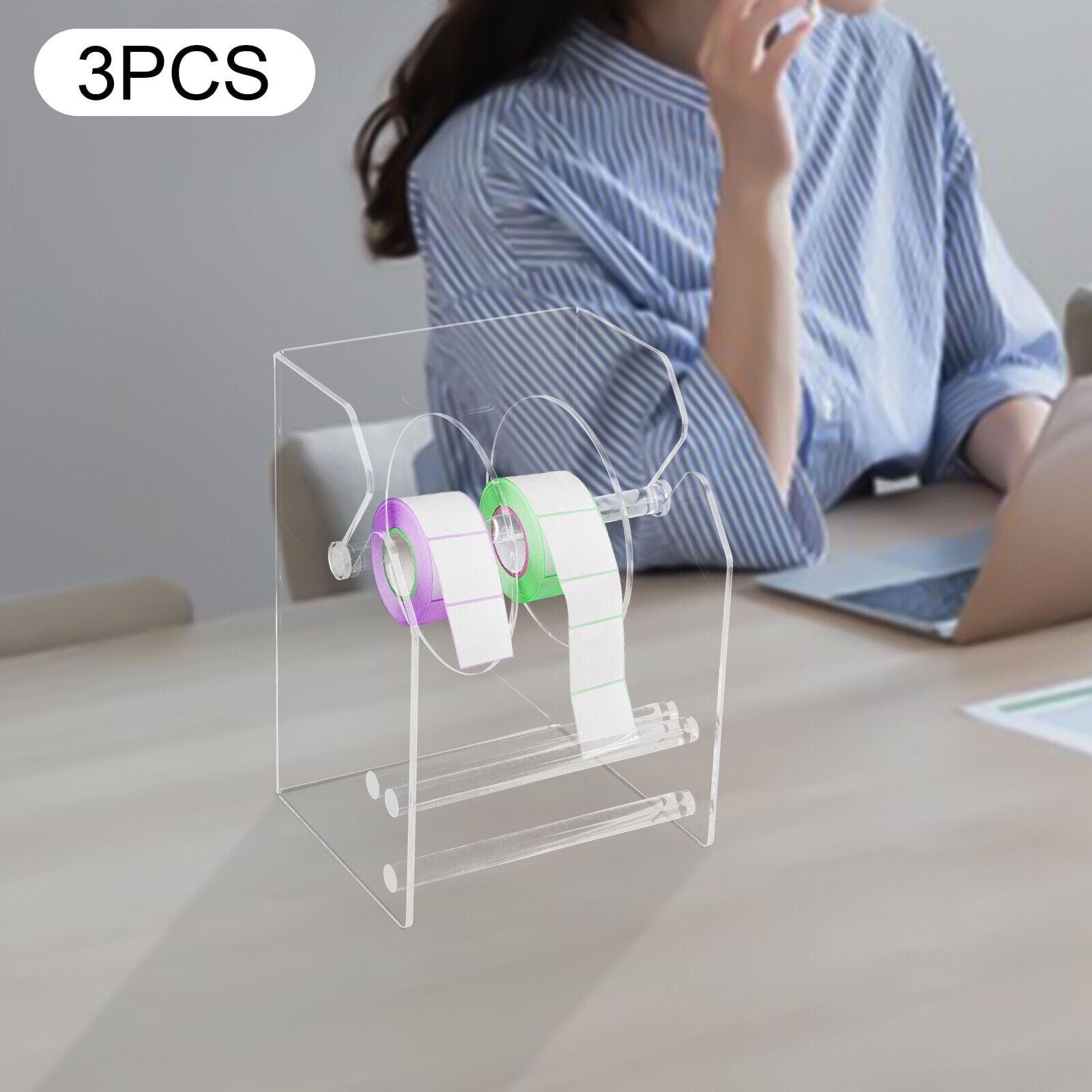 Adjustable Label Dispenser Acrylic Sticker Dispenser Sticker Roll Label ...