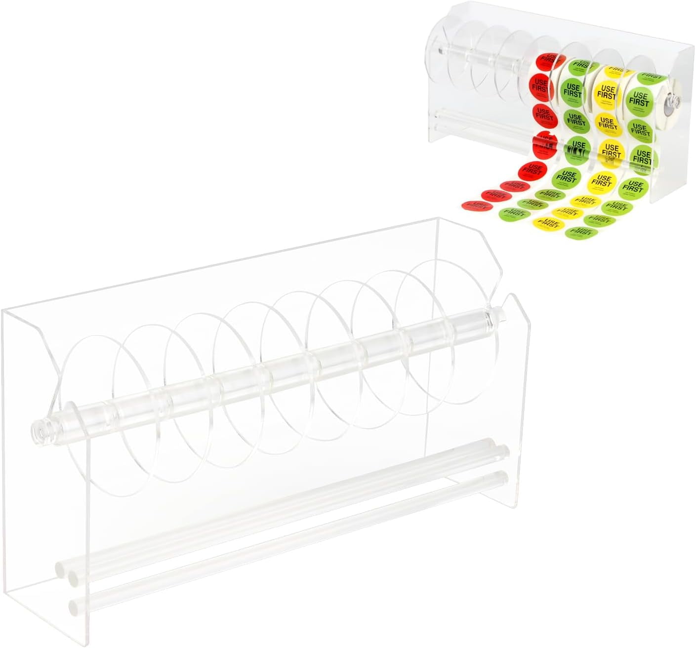 Adjustable Label Dispenser, Acrylic Sticker Dispenser, Transparent ...
