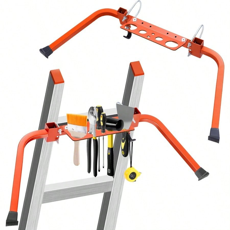 Adjustable Ladder Stabilizer with Tool Tray Hook Heavy Duty Roof Gutter ...