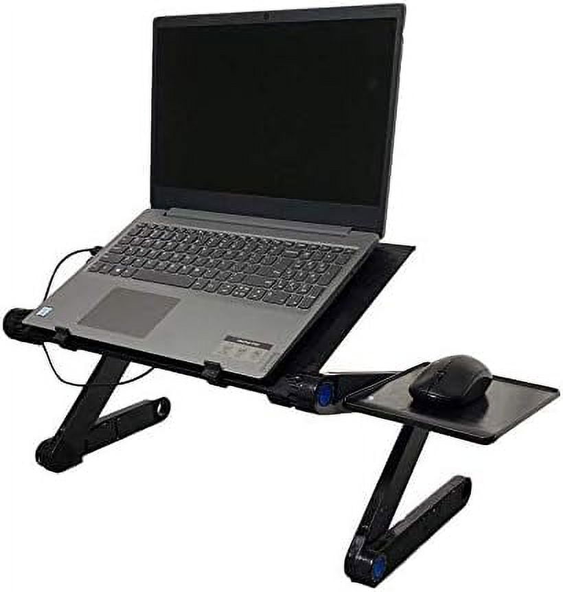 Adjustable Laptop Cooling Stand with USB Fan, Ergonomic Lap Desk for ...