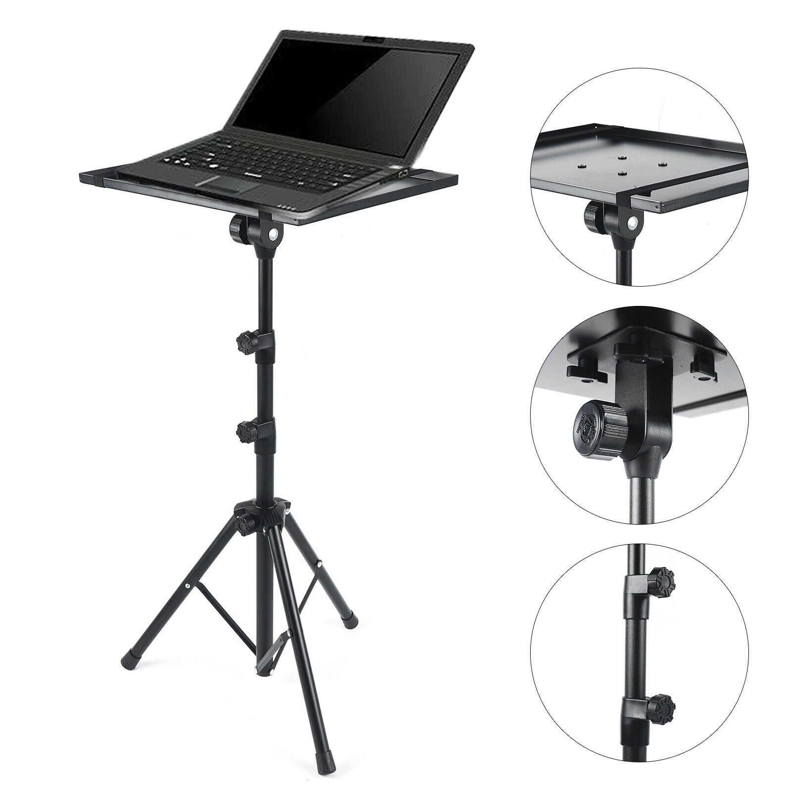Adjustable Laptop Projector Stand, Portable Podium Tripod Mount, Black ...