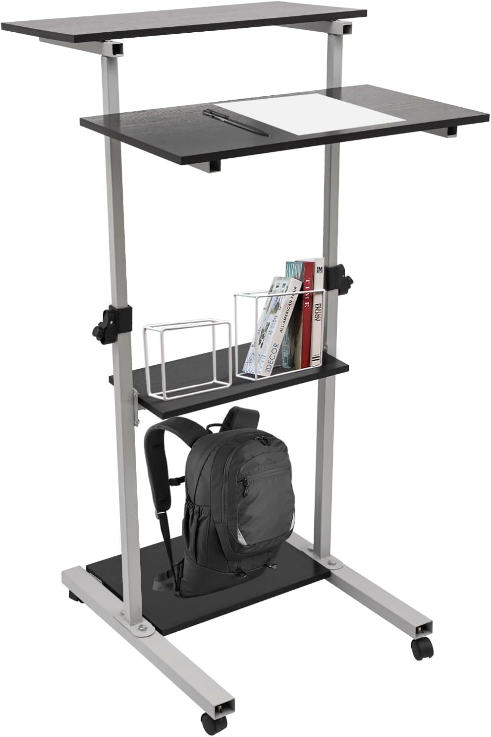 Adjustable Laptop Stand, Couch Desk, Rolling Laptop Floor Stand ...