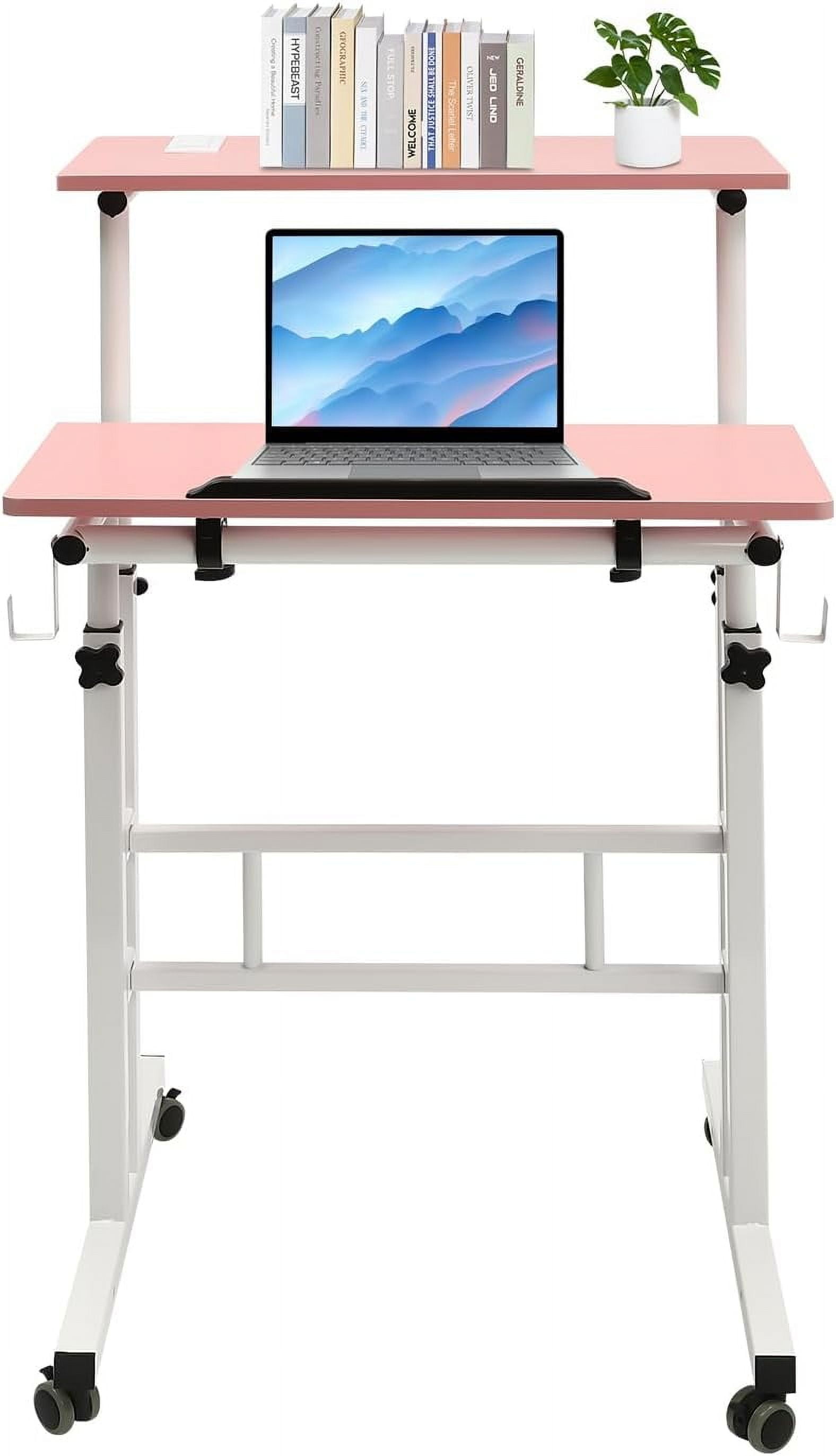 Adjustable Laptop Stand, Couch Desk, Rolling Laptop Floor Stand ...