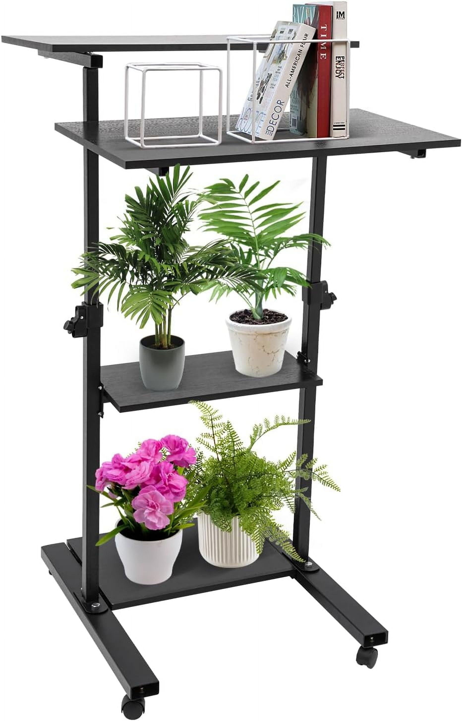 Adjustable Laptop Stand – Couch Desk, Rolling Laptop Floor Stand with ...