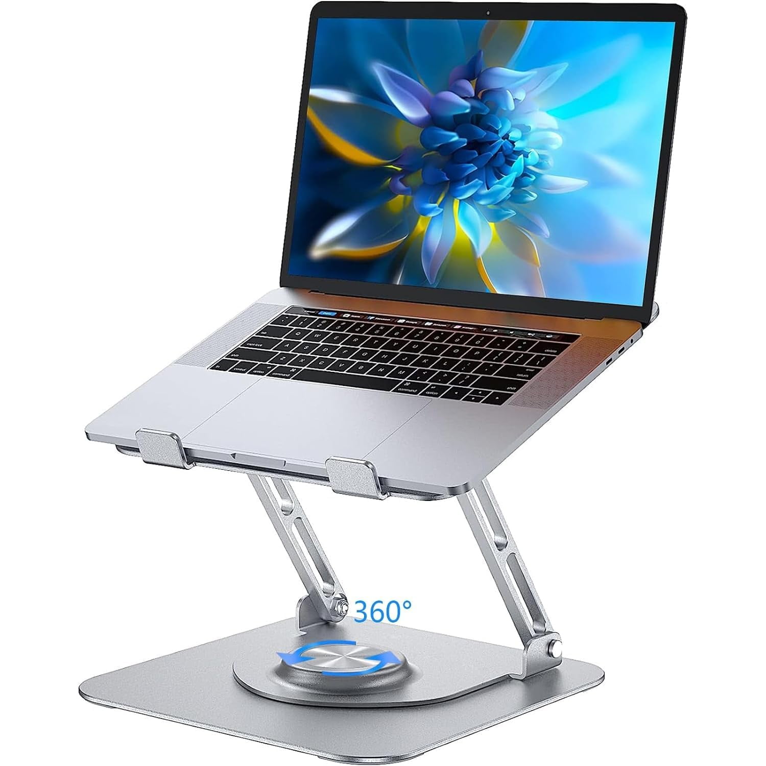Adjustable Laptop Stand For Desk With 360Rotating Base Ergonomic Laptop ...