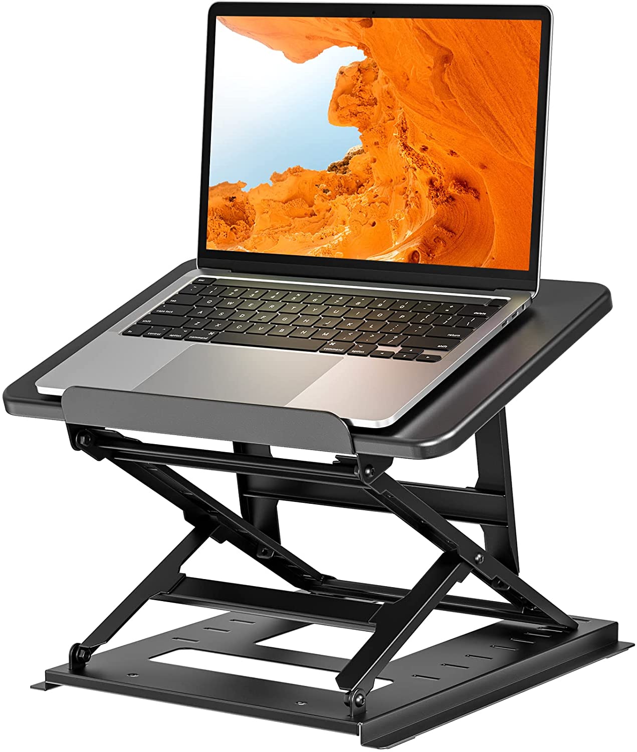 Adjustable Laptop Stand for Desk, Adjustable Height Laptop Riser - Easy ...