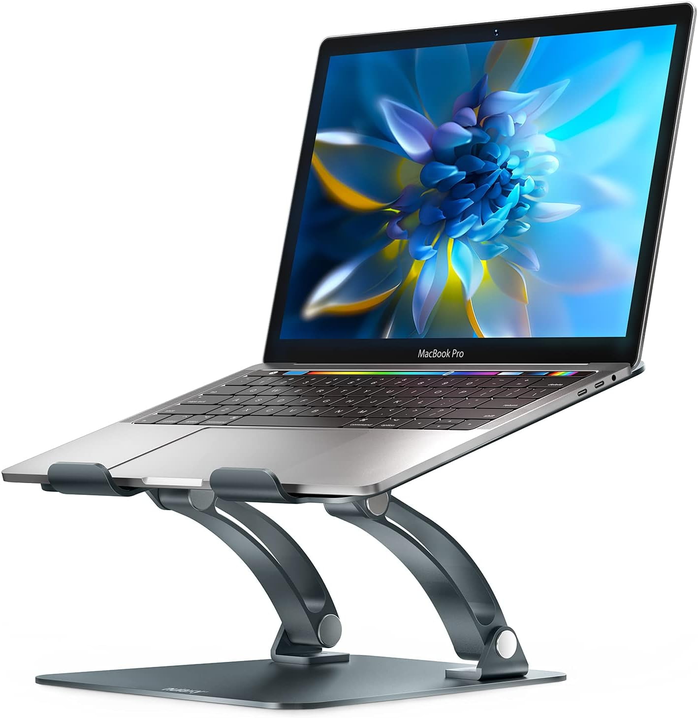 Adjustable Laptop Stand for Desk, Dual Foldable Aluminum Computer Riser ...