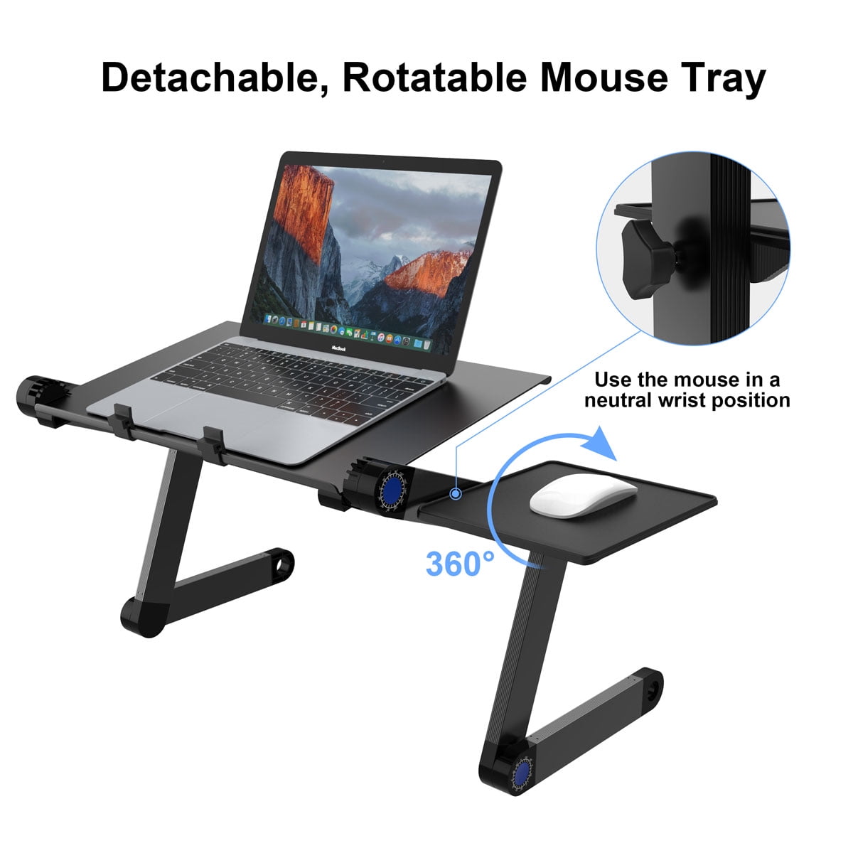 Adjustable Laptop Stand Folding Portable Standing Desk Cooling ...