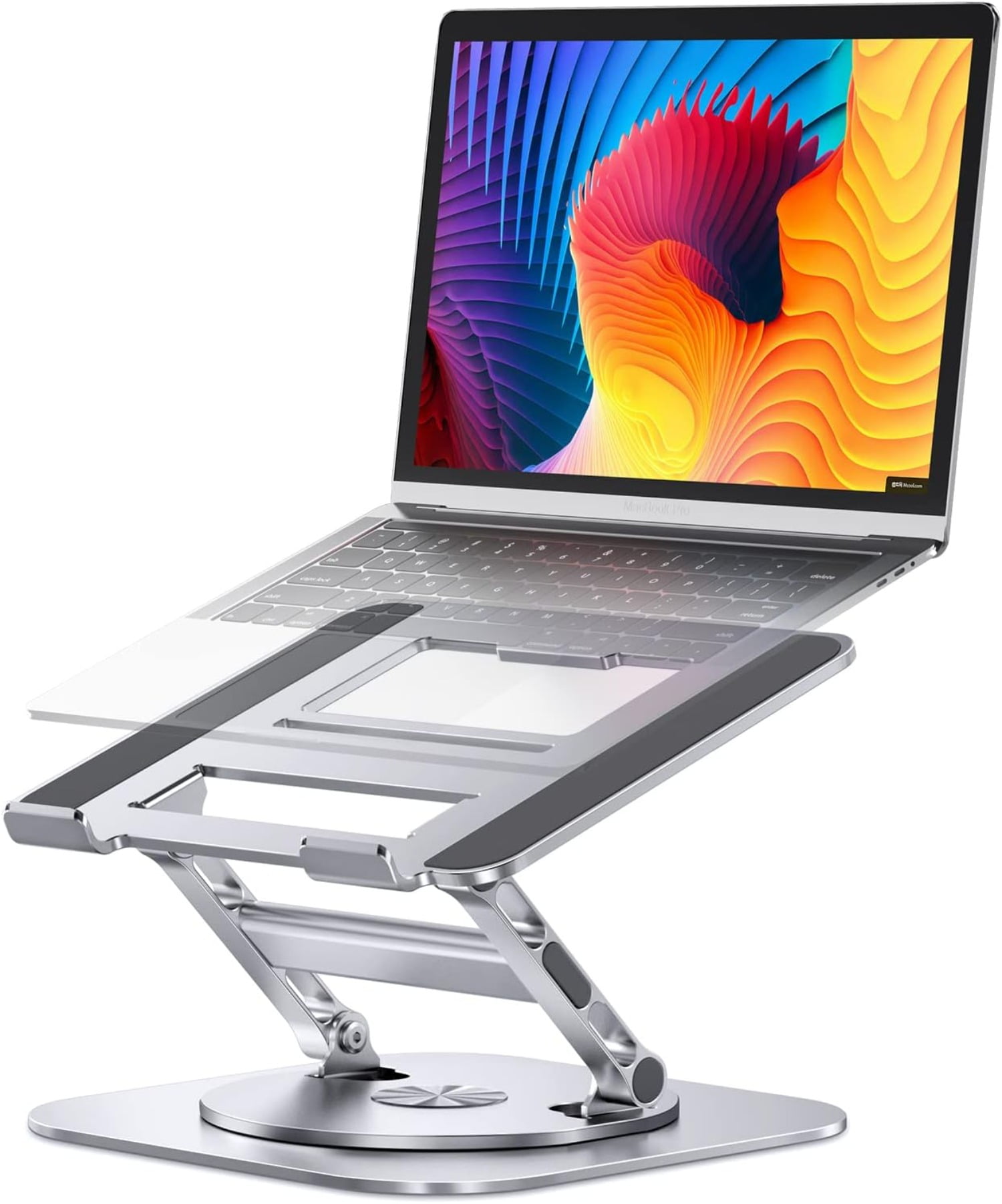 Adjustable Laptop Stand with 360 Rotating Base, Stable Computer Stand ...