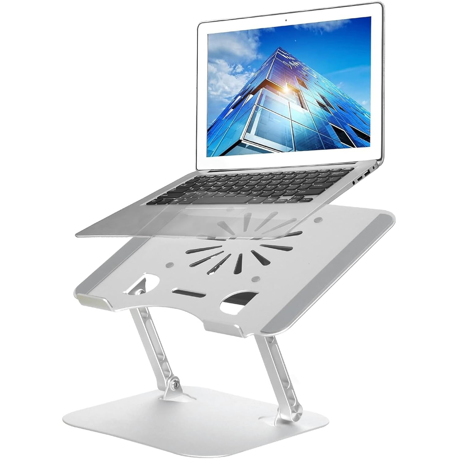 Adjustable Laptop Stand with Cooling Fan, Aluminium Alloy Multi-Angle ...