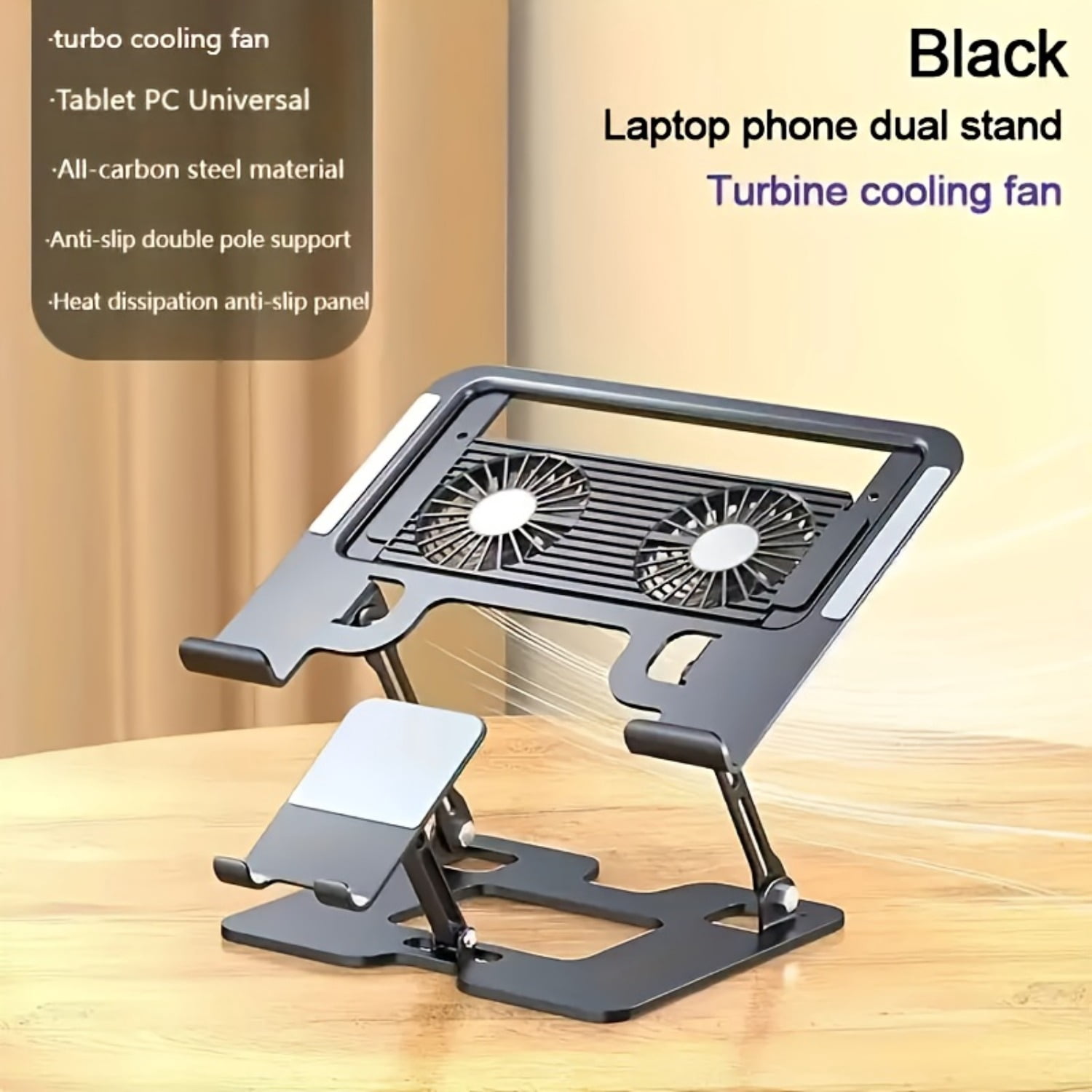 Adjustable Laptop & Tablet Stand for Desk, Foldable Heavy-Duty Carbon ...