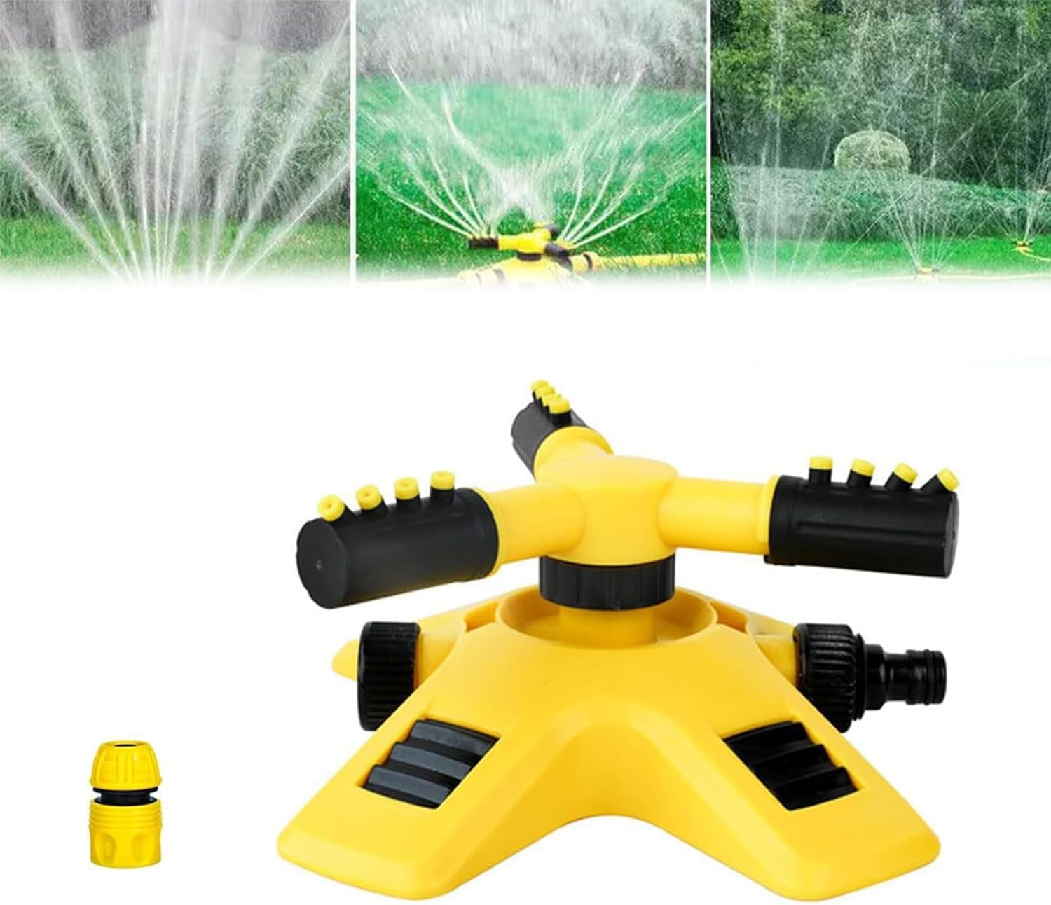 Adjustable Lawn Sprinkler for Yard,Automatic Rotating Garden Sprinkler ...