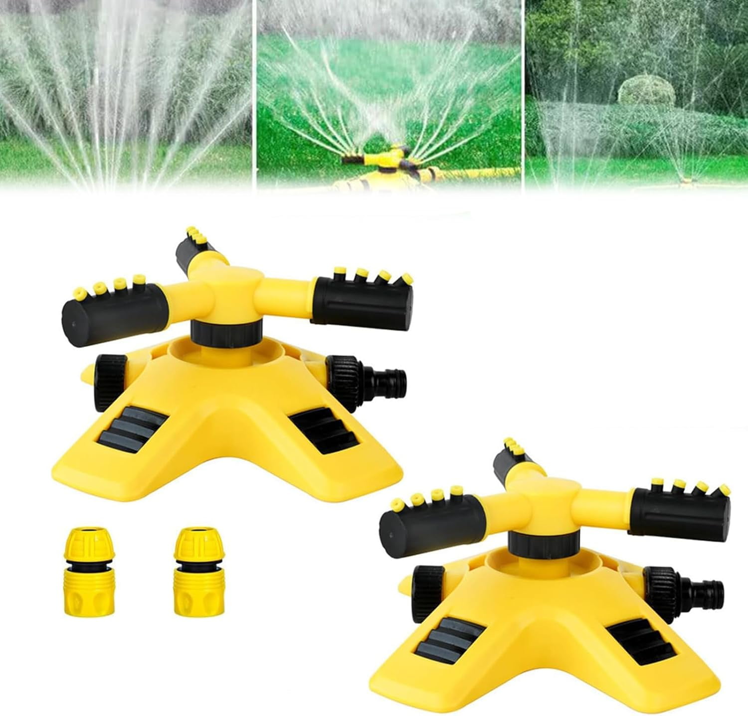 Adjustable Lawn Sprinkler for Yard,Automatic Rotating Garden Sprinkler ...