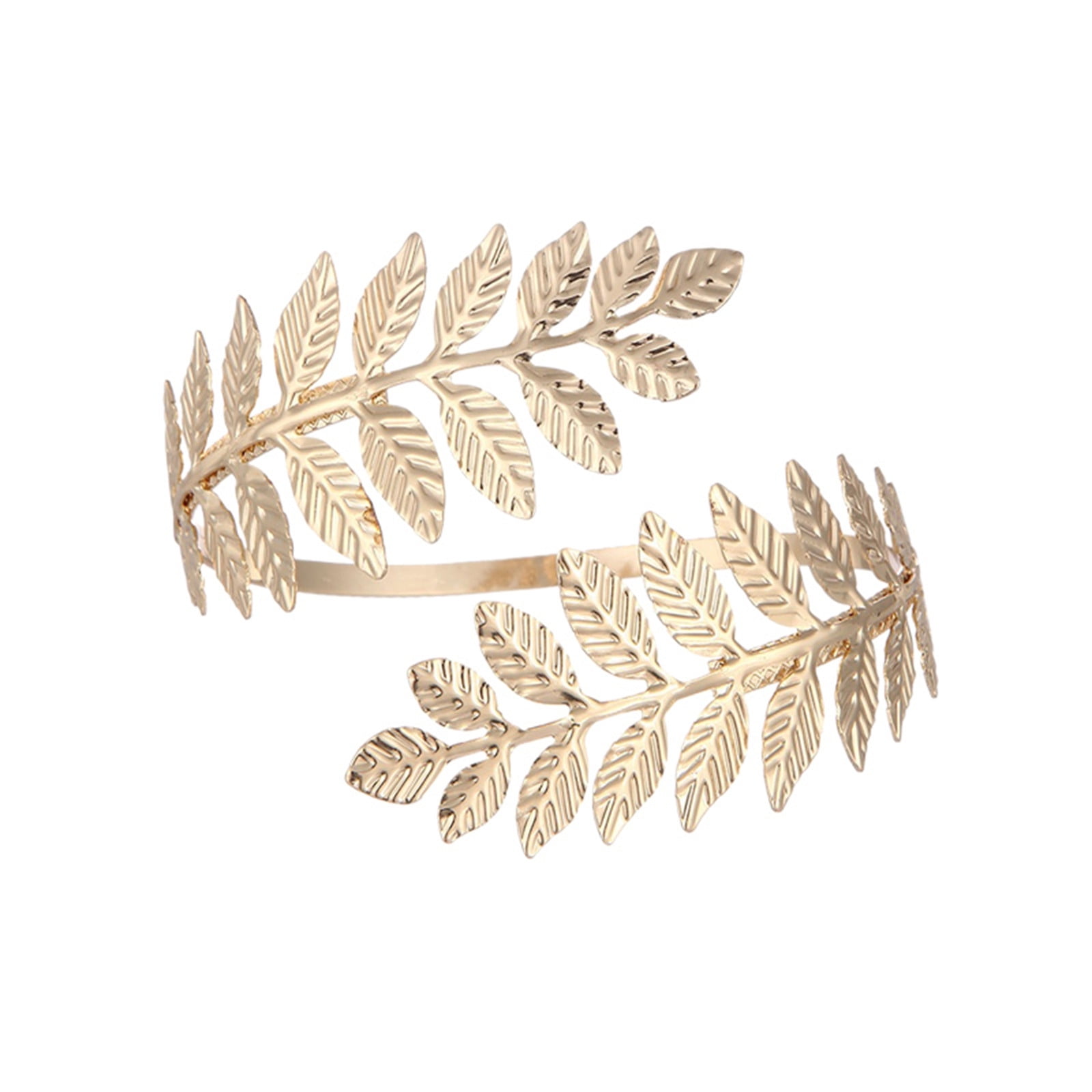 Adjustable Leaf Arm Bracelet - Gold Greek Roman Style Upper Arm Band ...