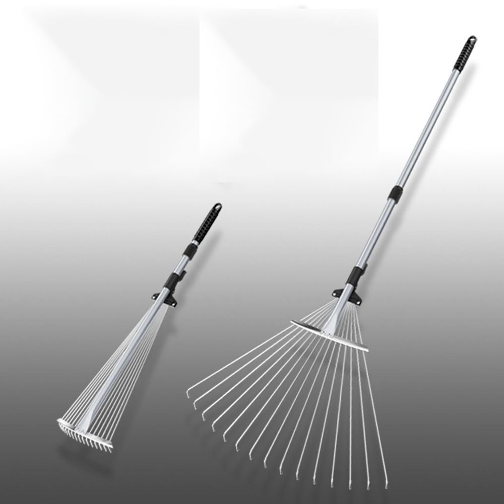 Adjustable Leaf Rake,Yard And Garden Rakes,30-65" Collapsible ...