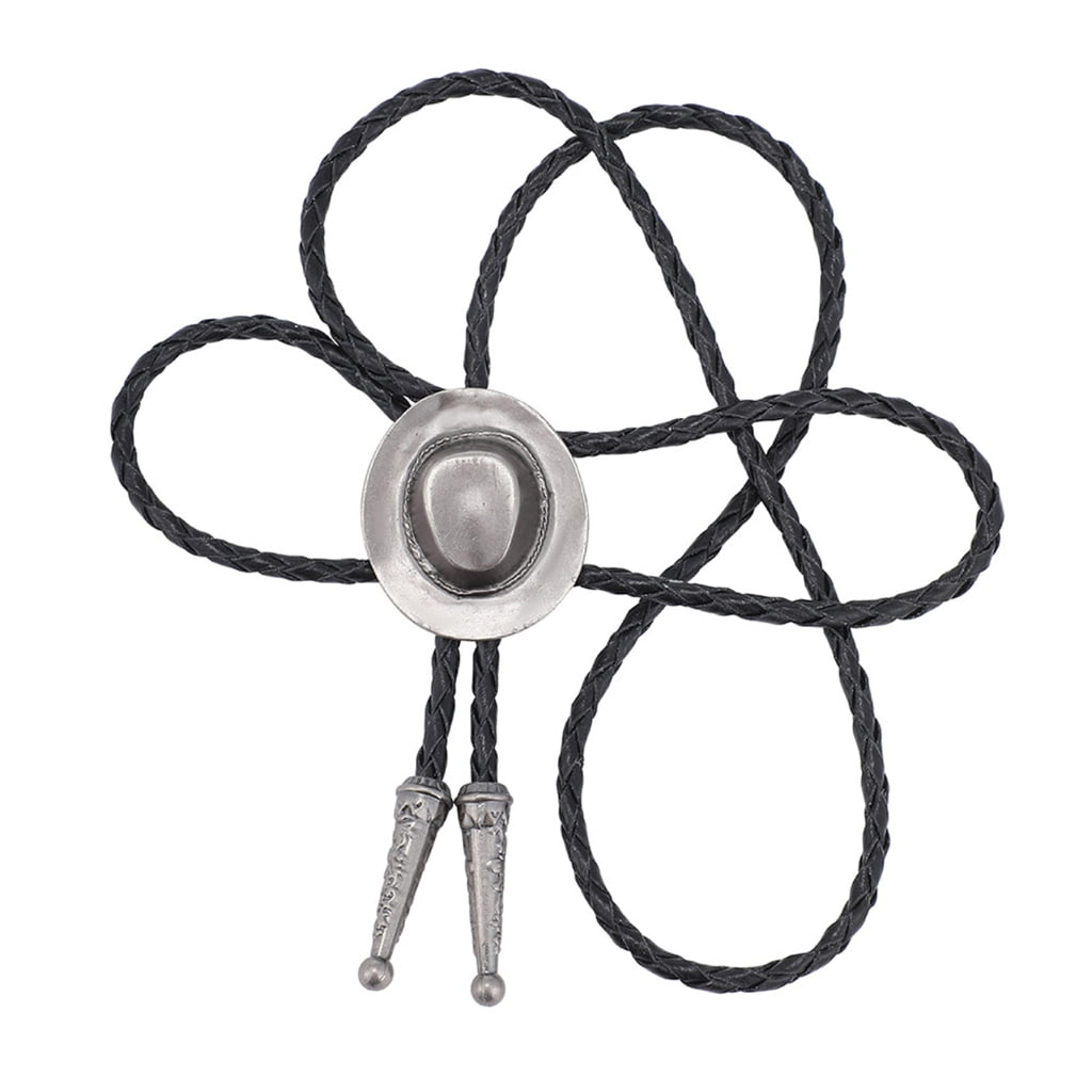Adjustable Leather Cord Bolo Tie Western 3D Cowboy Hat Men's Fashion ...