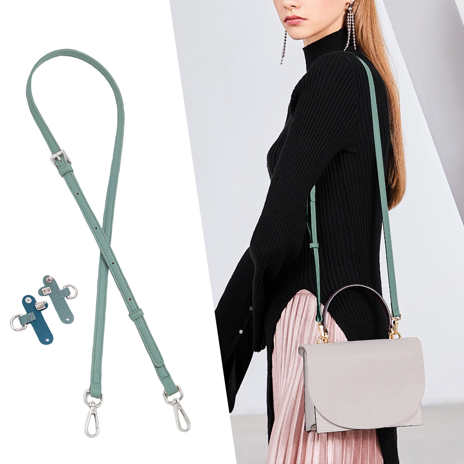 Adjustable Leather Purse Straps for Women, Replacement Crossbody ...